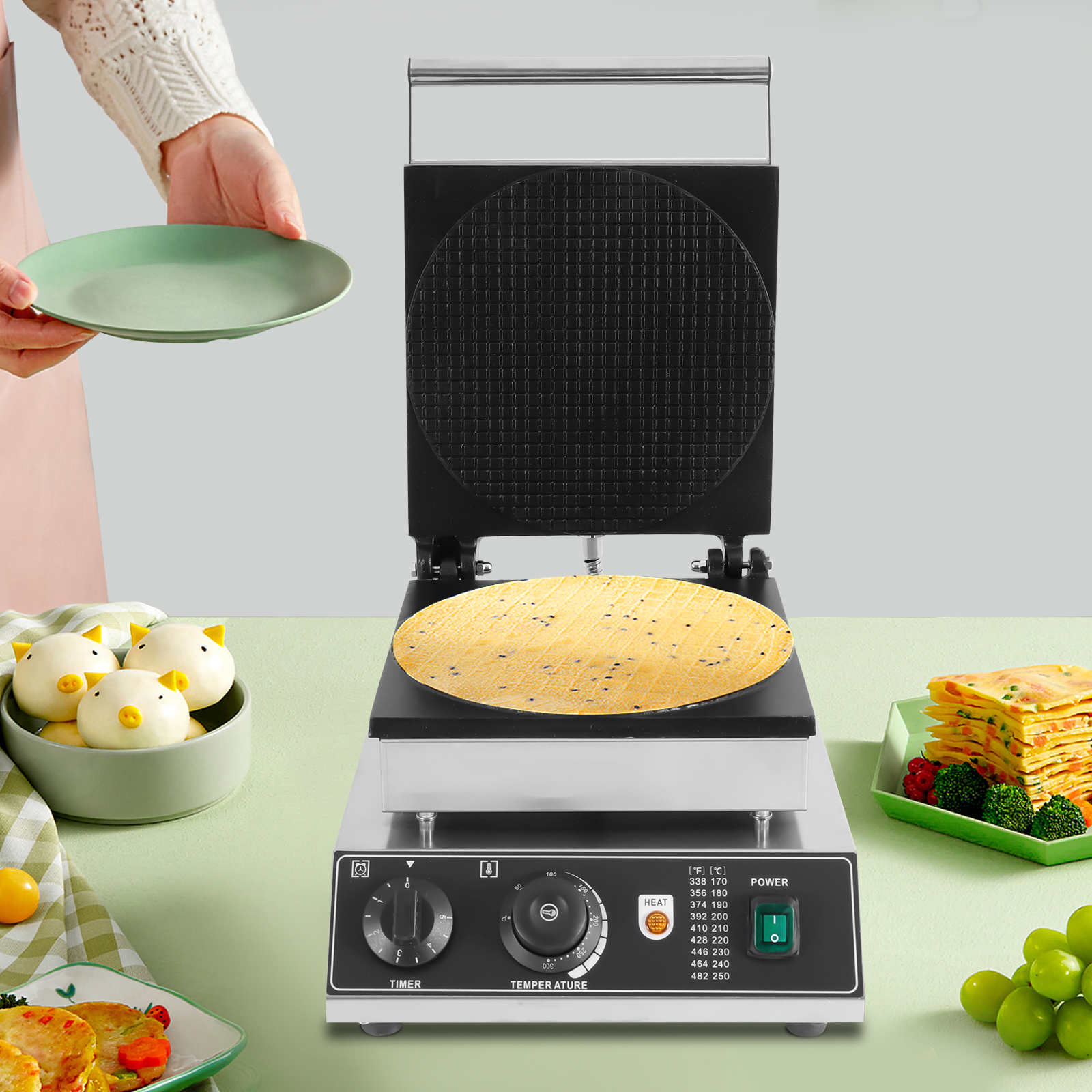 Commercial Nonstick 110v Electric Dutch Stroopwafels Baker Maker ...