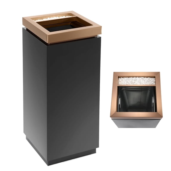 Commercial Outdoor Trash Can with Lid Gallon Stainless Trash Bin with ...