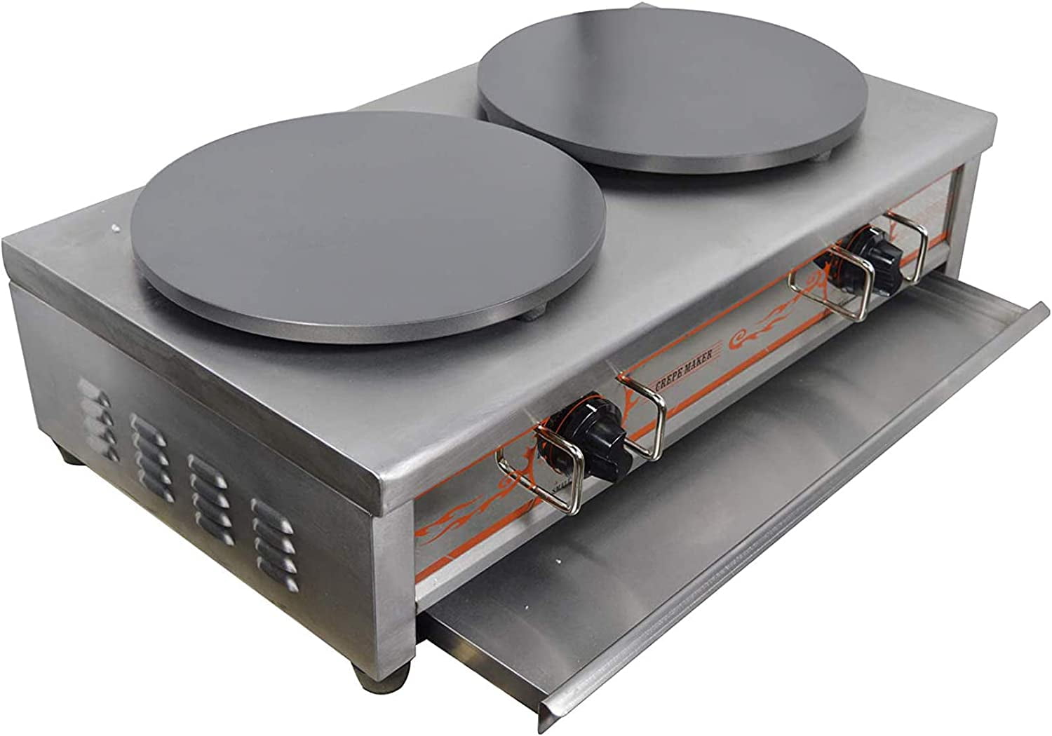 Commercial Pancake Maker Gas Crepe Machine Pan Double Griddles ...