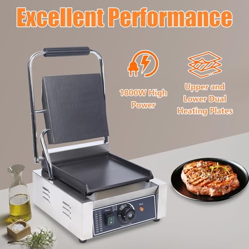Commercial Panini Press Sandwich Maker Machine 1800W Commercial ...