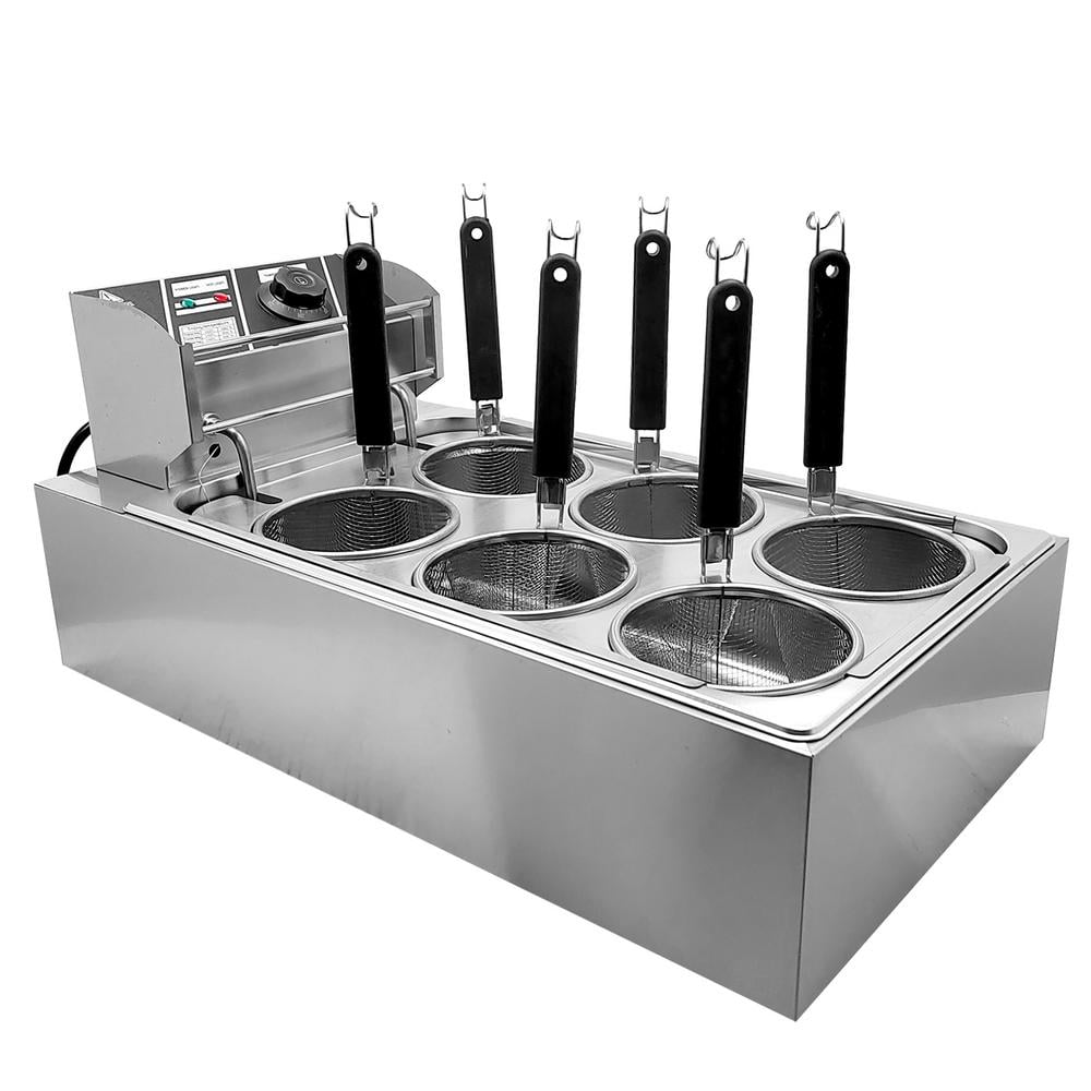 TOHU Commercial Pasta Cooker 1500W 110V Electric Pasta Boiler 6-Holes ...