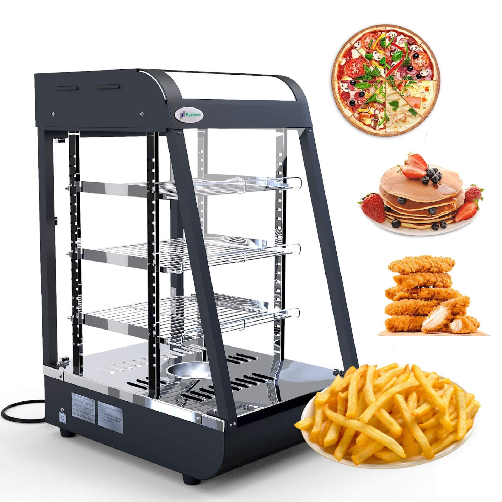 Commercial Pizza Warmer Display Case, Buffet Restaurant Countertop ...