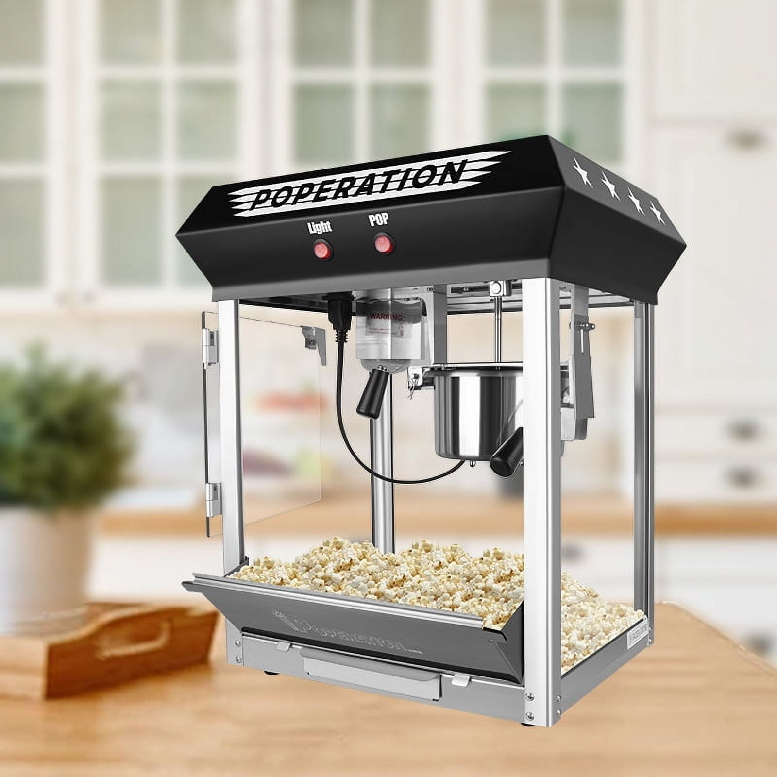 Commercial Popcorn Machine, 10 Ounce Kettle Stainless Steel Popcorn ...