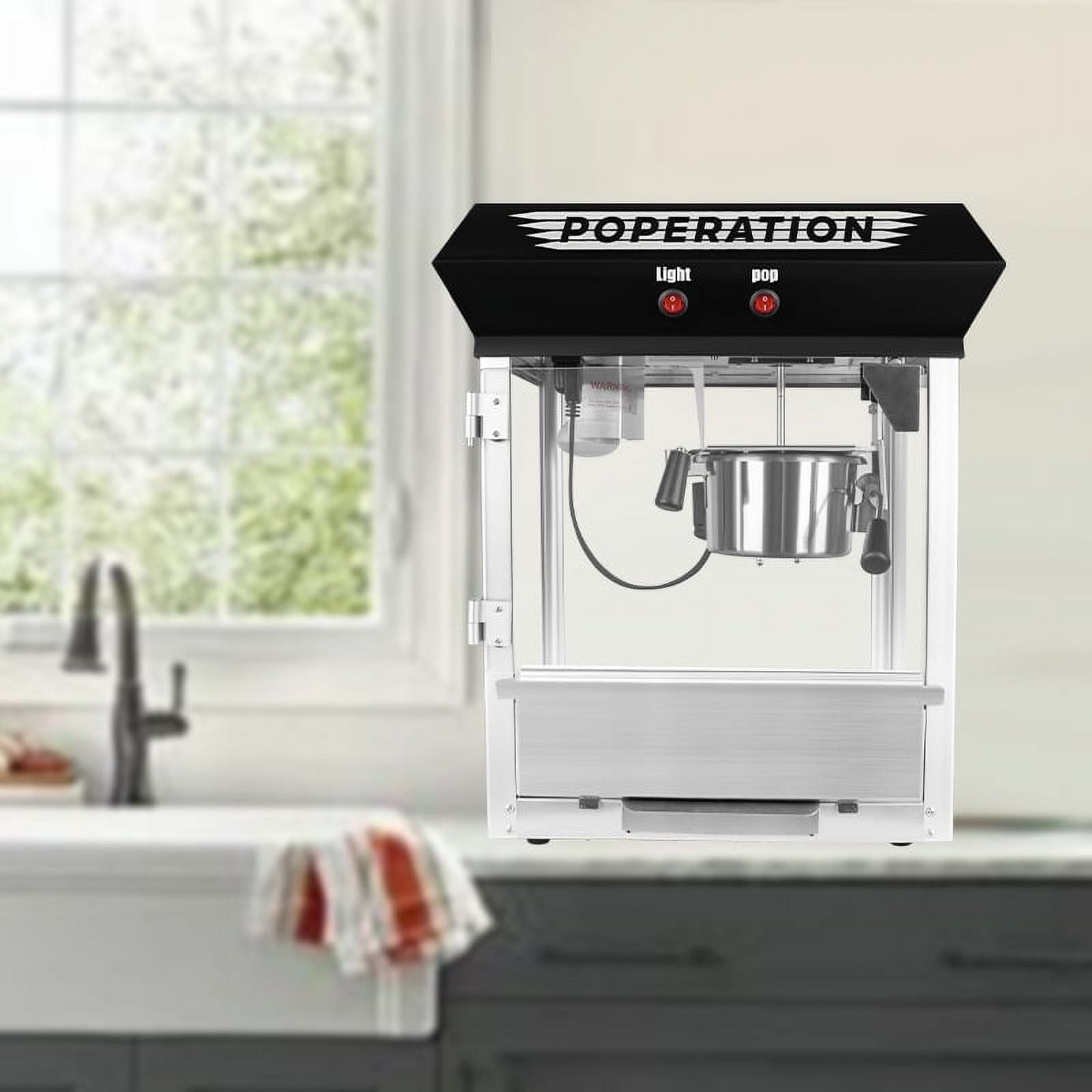 Commercial Popcorn Machine, 10 Ounce Kettle Stainless Steel Popcorn ...