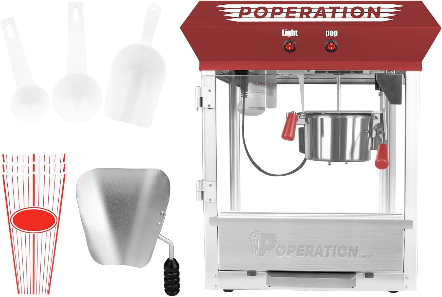 Commercial Popcorn Machine, 12 Oz Kettle, 850 W, Movie Theater Popcorn ...