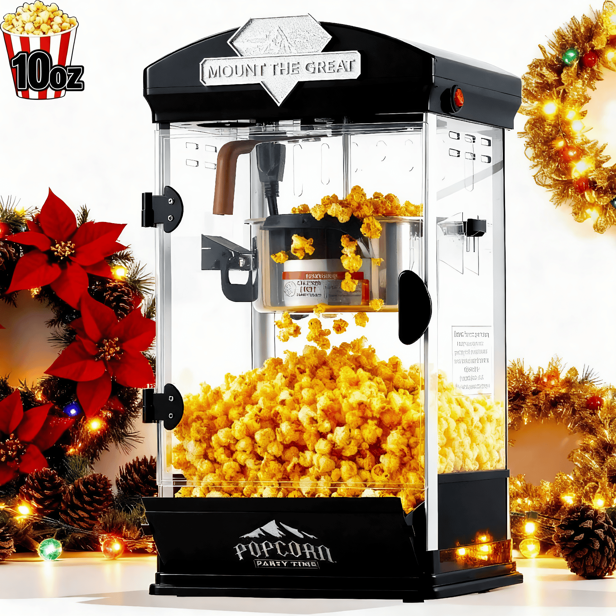 Enyopro Popcorn Maker Machine, 10oz Kettle Popcorn Machine with Warming ...