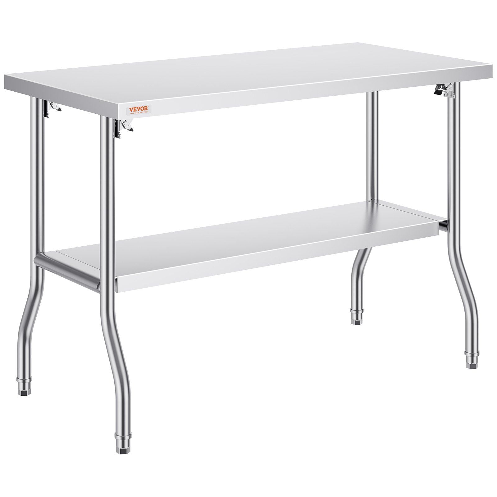 Commercial Prep Table 48x24 Inch - Heavy-Duty Stainless Steel Folding ...