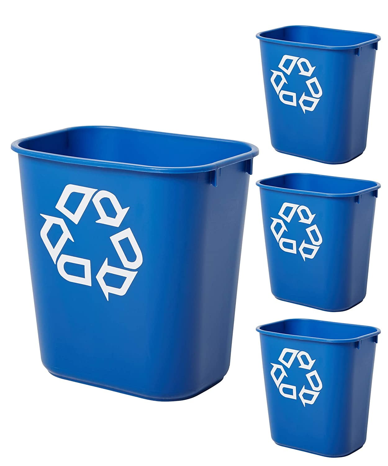Commercial Products Deskside Wastebasket Recycling Bin Small 13QT/3GAL ...