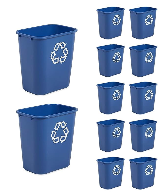 Commercial Products Deskside Wastebasket/Trash Can, 10.25-Gallon/41 ...