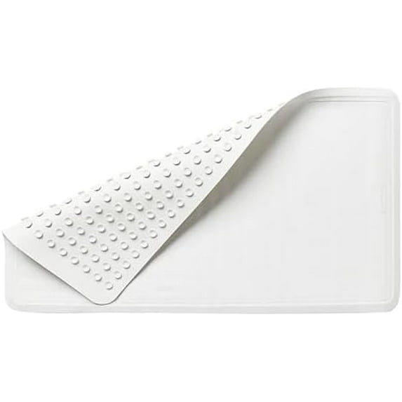 Commercial Products Safti-Grip Bath Mat, Large, White, Suction-Backed ...