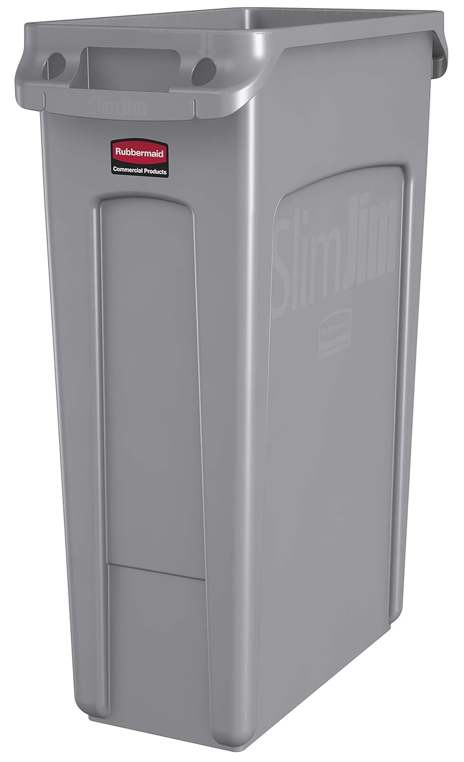 Commercial Products Slim Jim Plastic Rectangular Trash/Garbage Can with ...