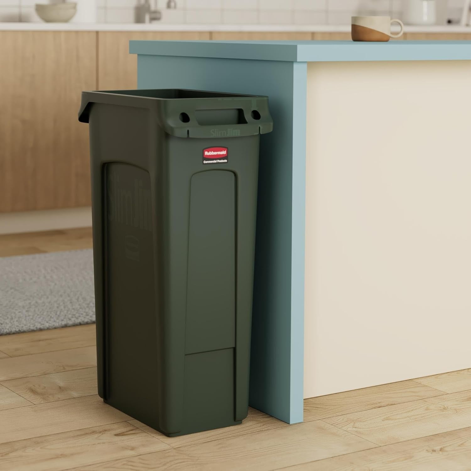 Commercial Products Slim Jim Trash/Garbage Can with Venting Channels ...