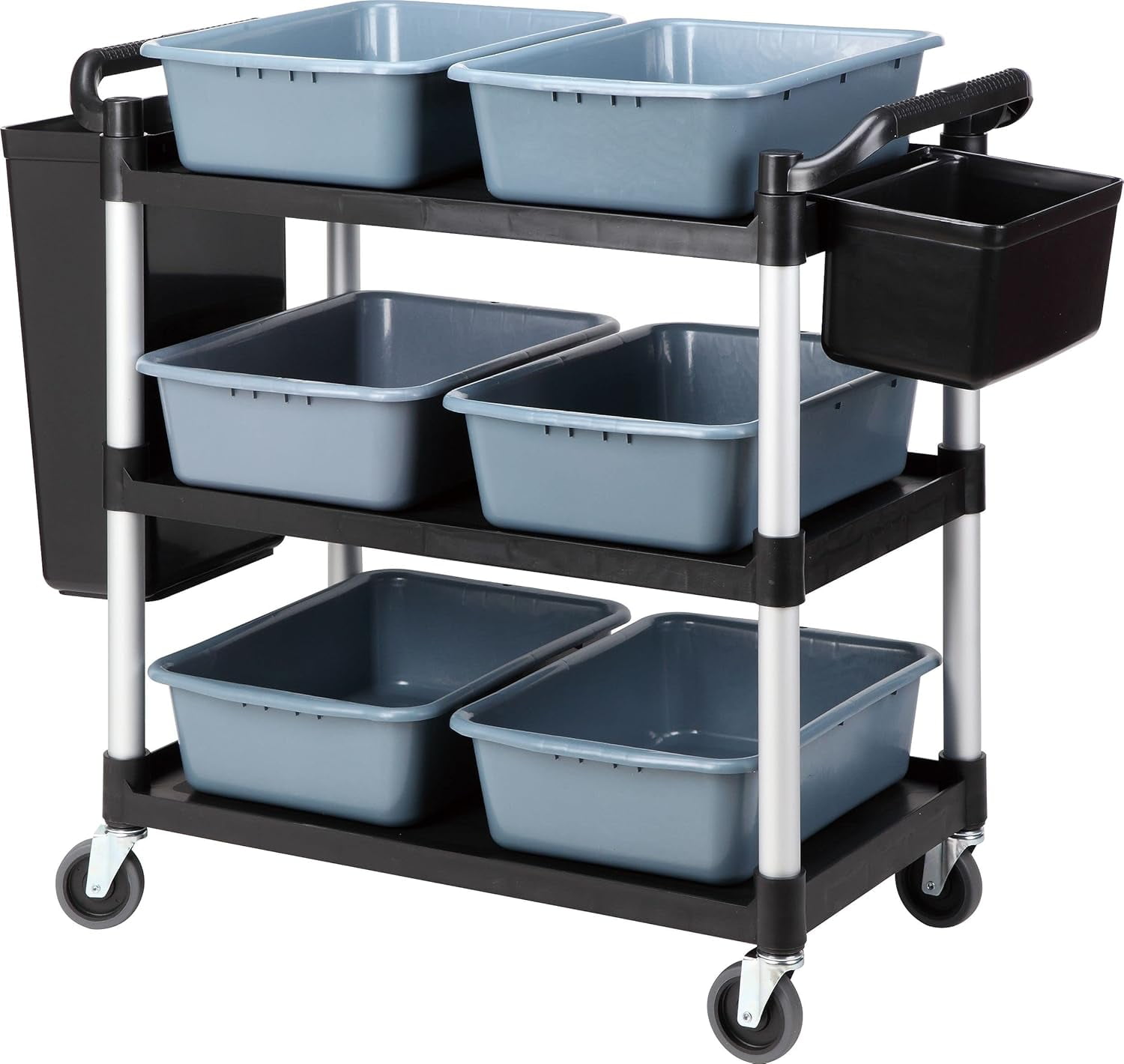 Commercial Products Standard Bus Box/Utility Cart,Gray Large Bus Tub ...