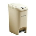 Commercial Products Step-On Mobile Trash Can/Container, Beige, Hands ...