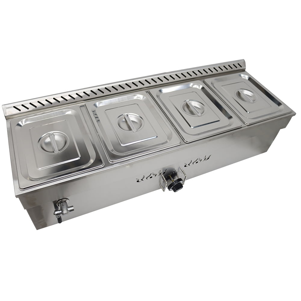 Commercial Propane Food Warmer Bain-Marie Buffet Steam Heater with ...