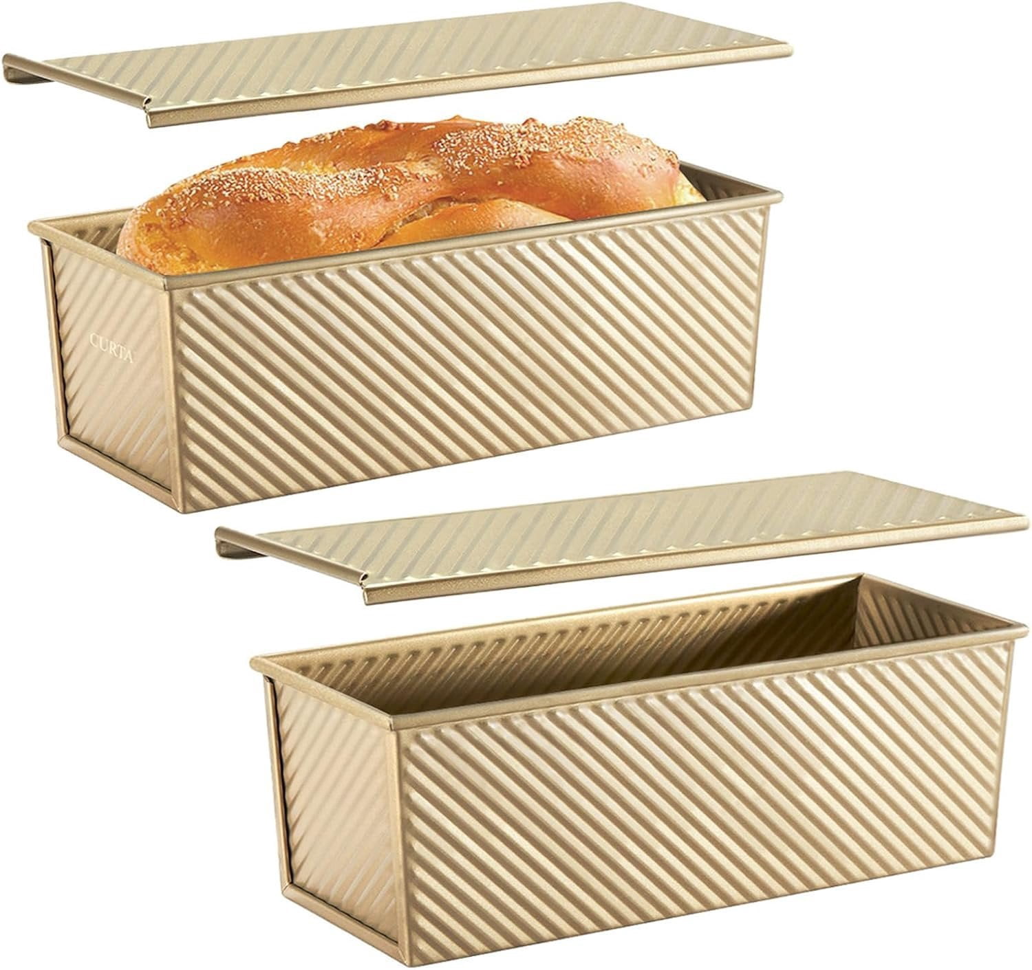 Commercial Pullman Loaf Pan with Lid 2.2 lb Dough Capacity Non ...