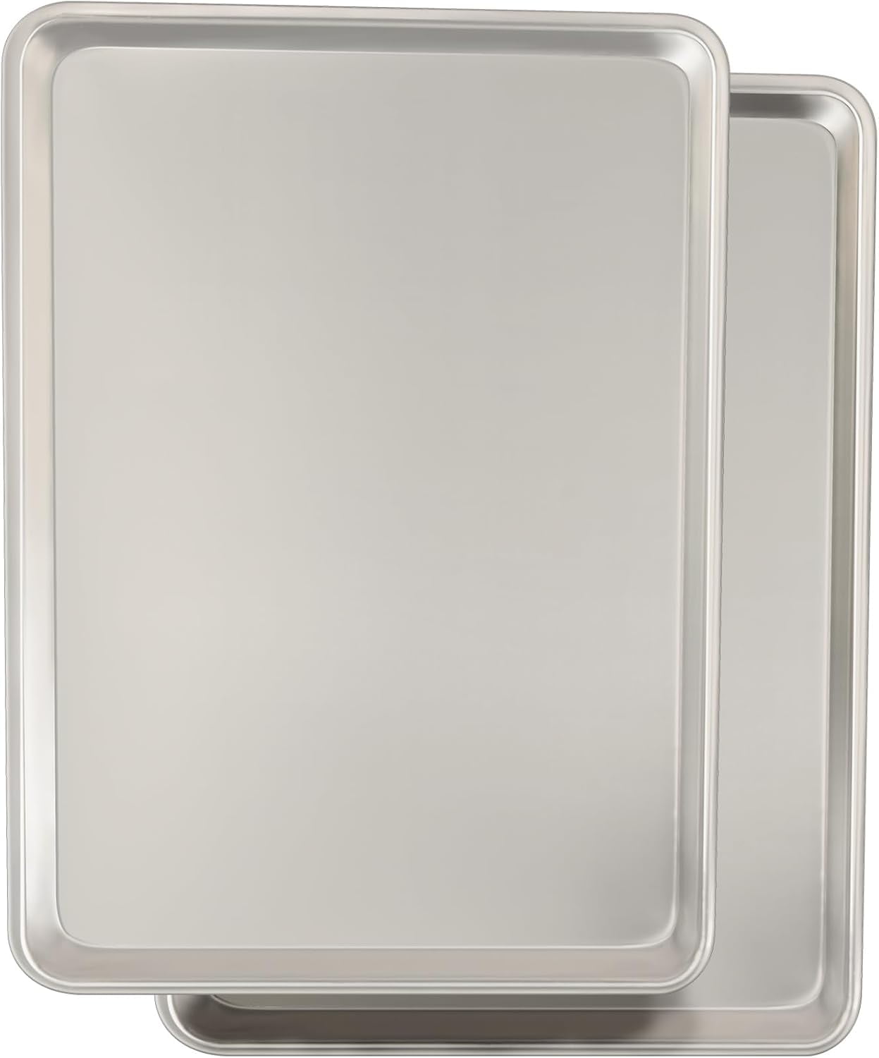 Commercial Quality Baking Sheet Pan Set, Natural Aluminum Cookie Sheet ...