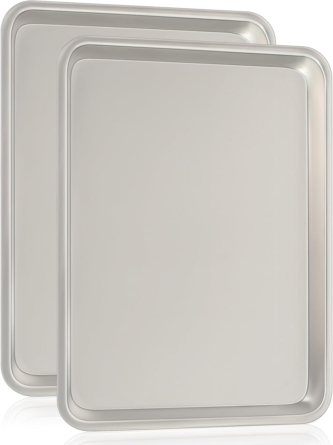 Commercial Quality Baking Sheet Pan Set, Natural Aluminum Cookie Sheet ...