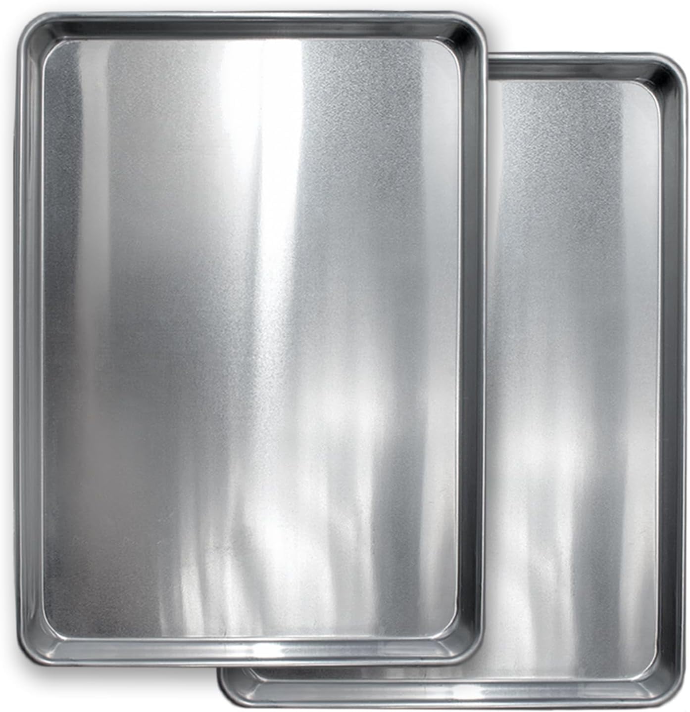 Commercial Quality Cookie Sheet Pan - 2 Pack Aluminum Half Sheet Baking ...