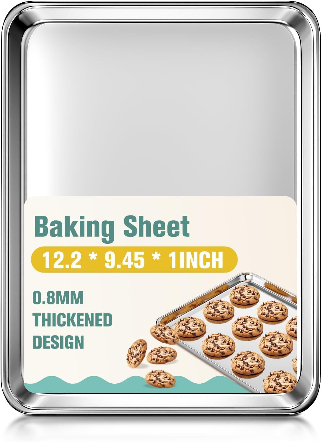 Commercial Quality Stainless Steel Baking Sheet, Bakeware Nonstick ...