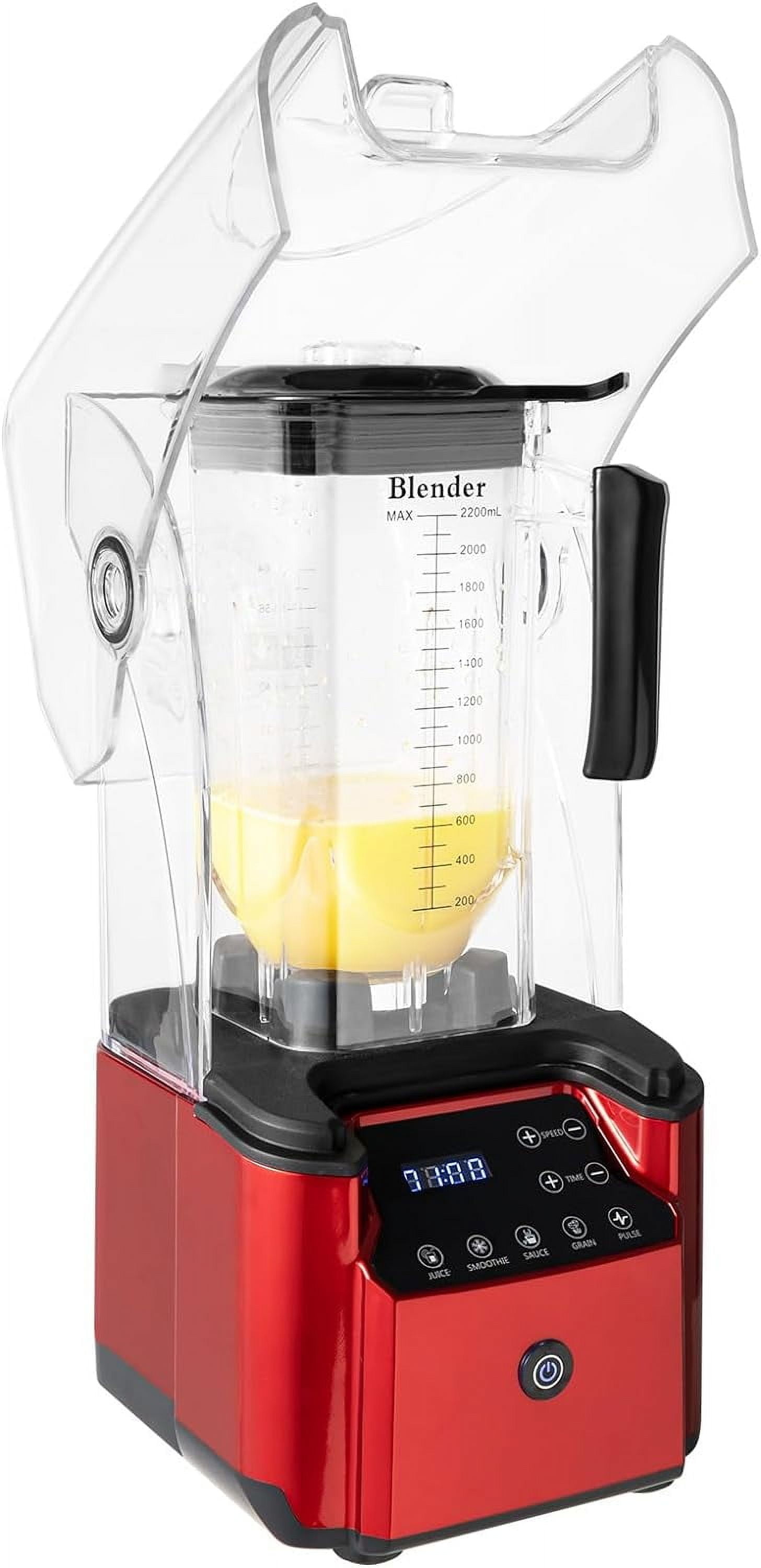 Commercial Quiet Shield Blender, Professional 2200W Countertop Blender ...