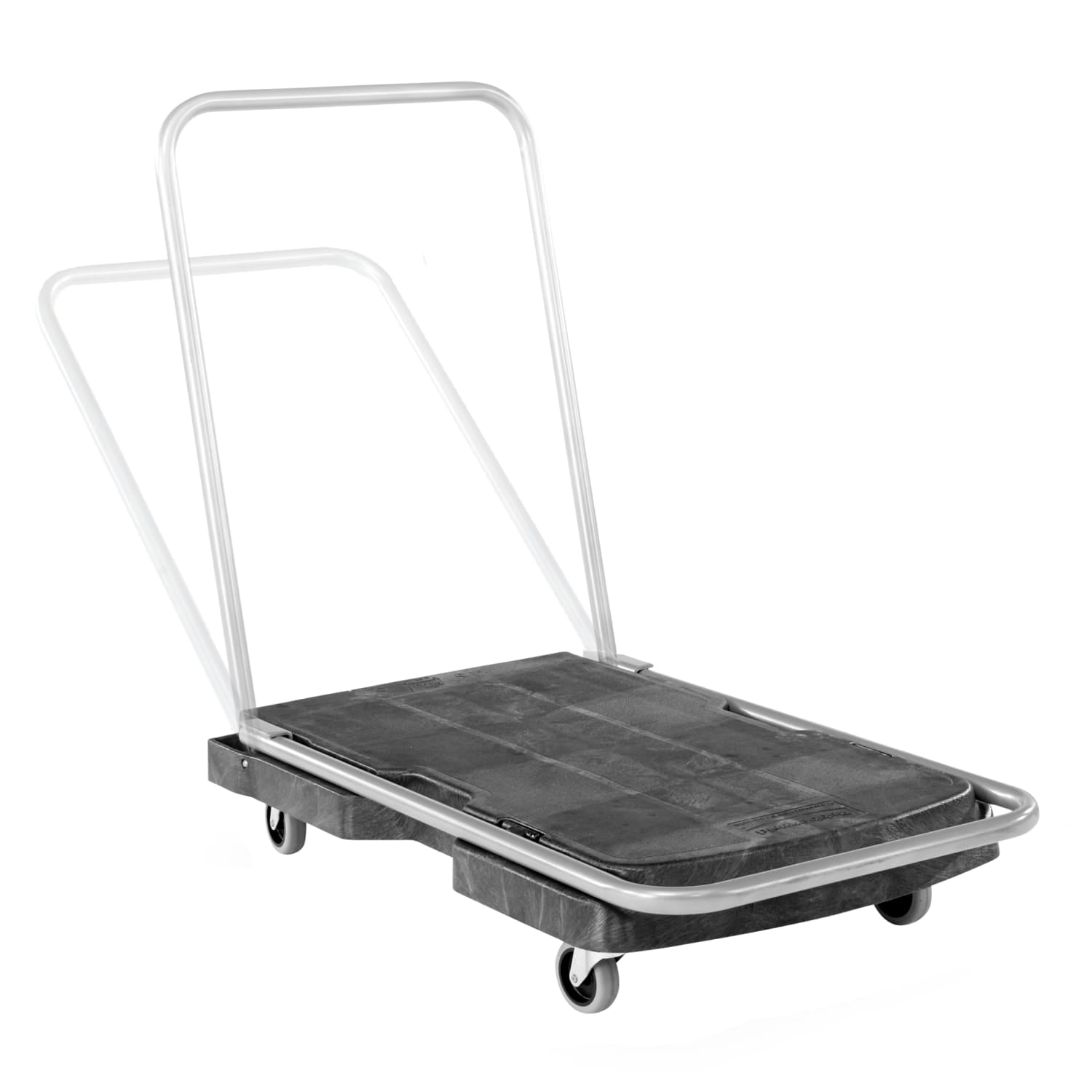 Triple Trolley with Straight Handle, Utility Duty with 3 In Casters ...