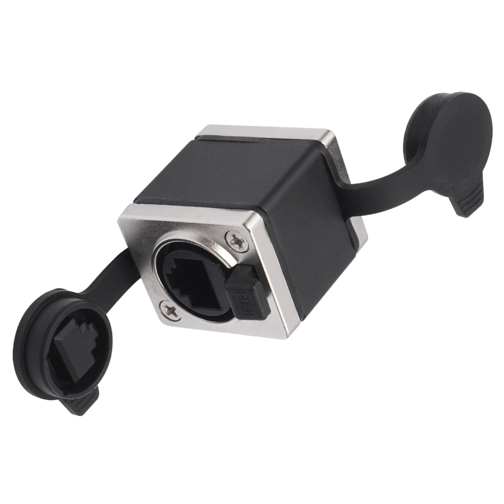 Commercial RJ45 Female Clip Locking Plan Aluminum Housing For CAT5e ...