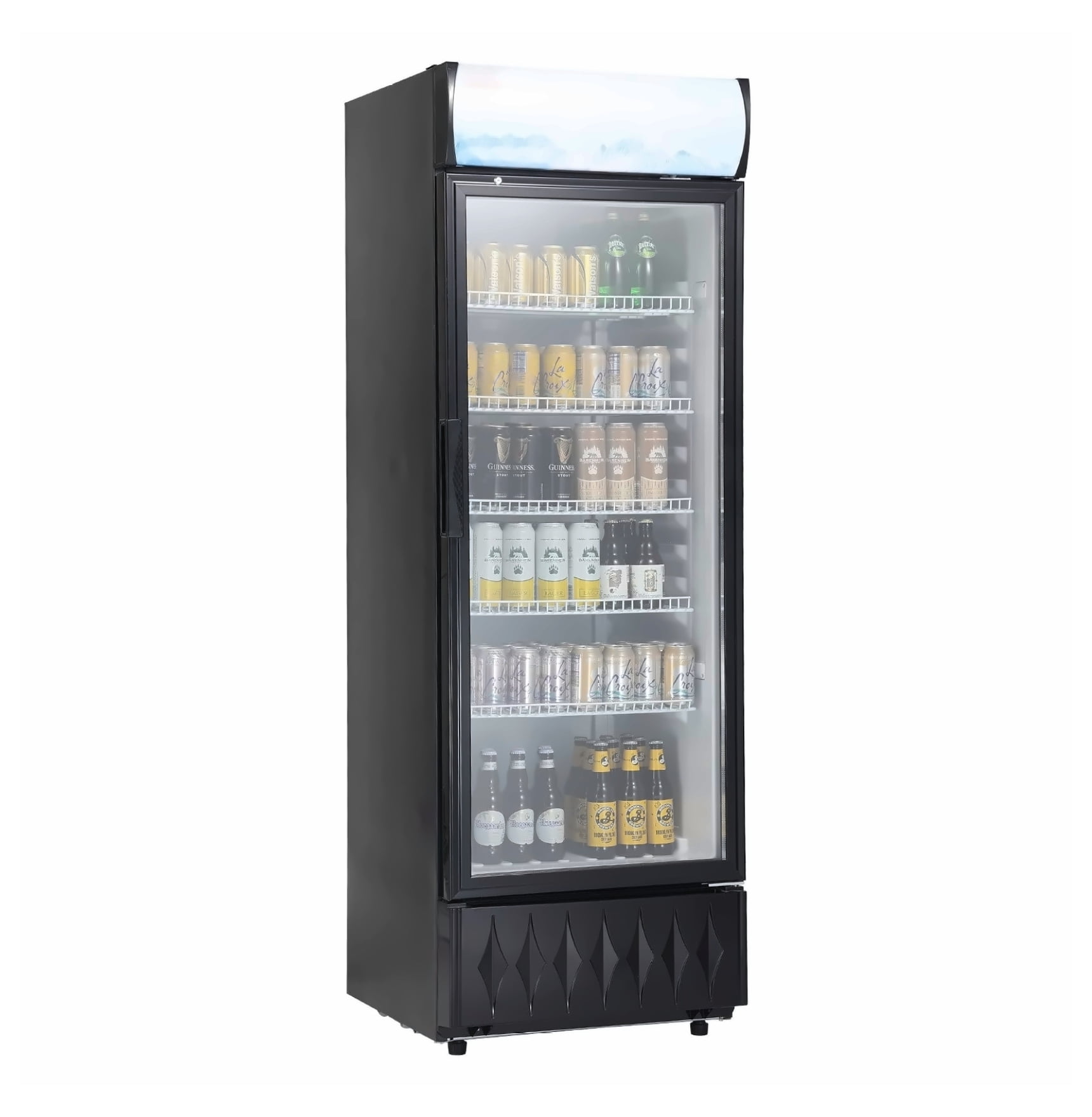 Commercial Refrigerator 12.2 Cu.Ft Beverage Cooler, Glass Door Display ...