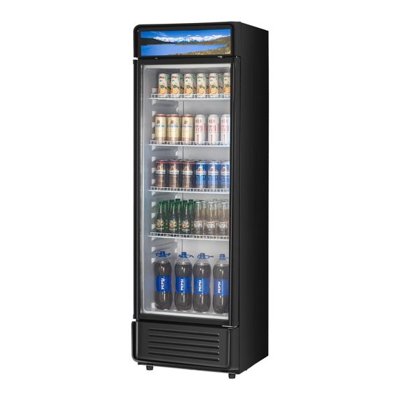 Commercial Refrigerator 13.3 CU FT Glass Door Display Cooler, Beverage ...