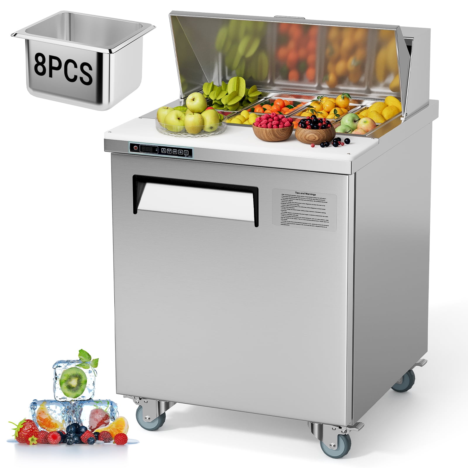 Commercial Refrigerator, 28" W Commercial Freezer Worktop Undercounter ...