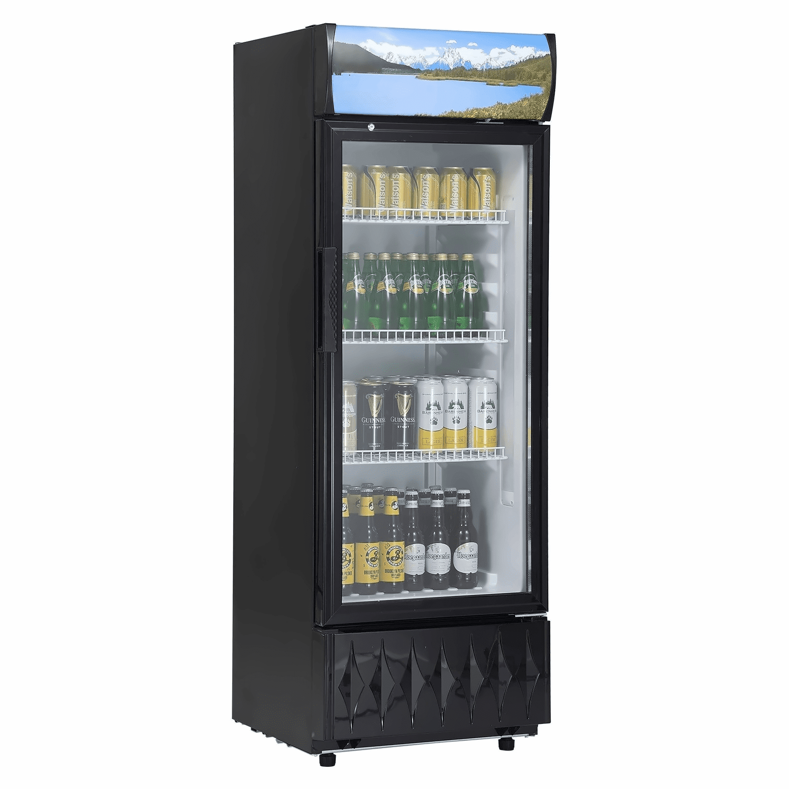 Commercial Refrigerator 6.8 Cu.Ft Beverage Cooler, Glass Door Display ...