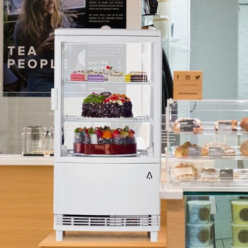 Commercial Refrigerator Display Case 2 Cu.FT, Two Glass Door Display ...