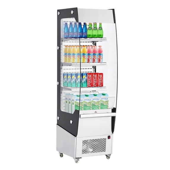 Commercial Refrigerator Display Case, 7.8 Cu.FT Display Fridge Single ...