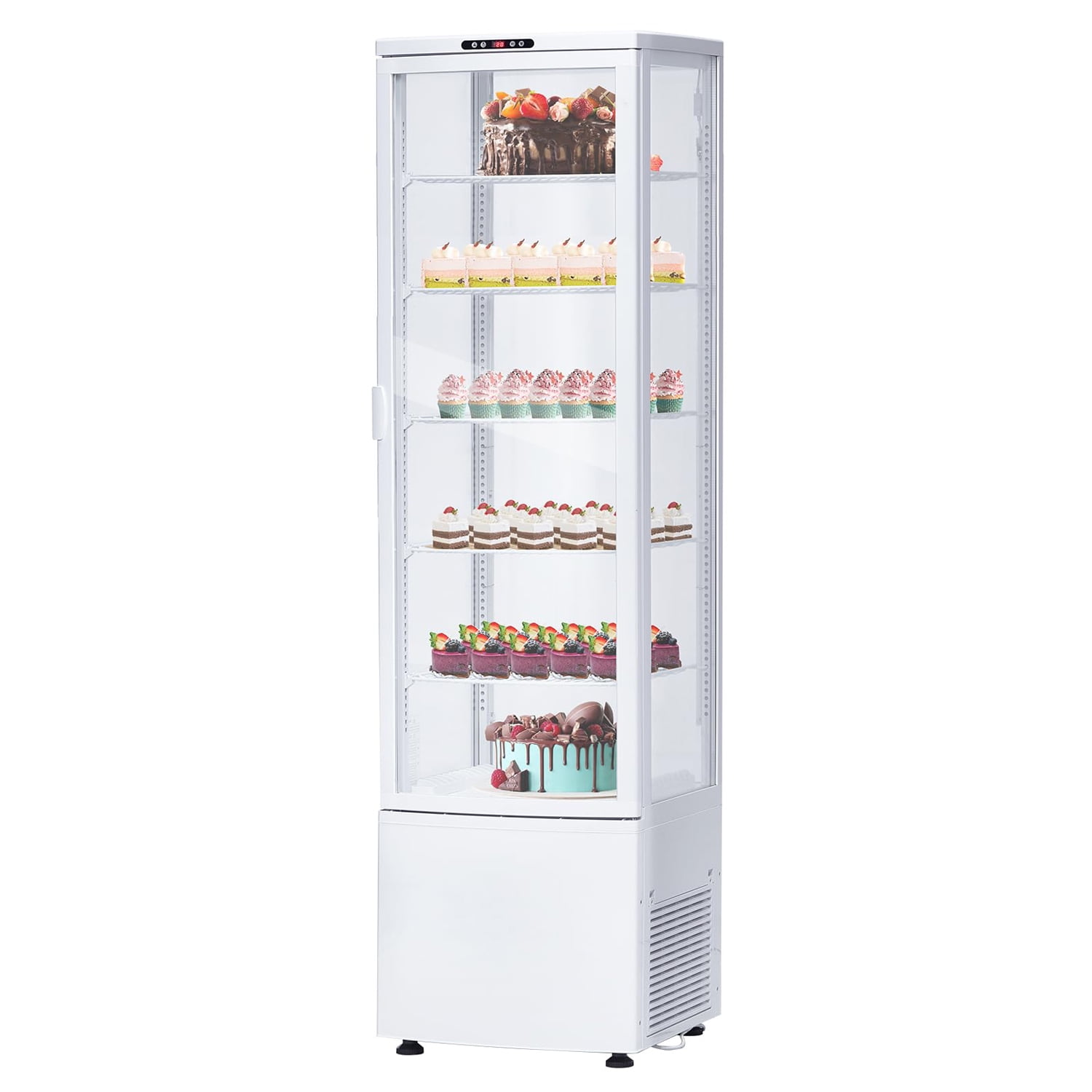 Commercial Refrigerator Display Case, 9.8 Cu.FT Display Fridge Single ...