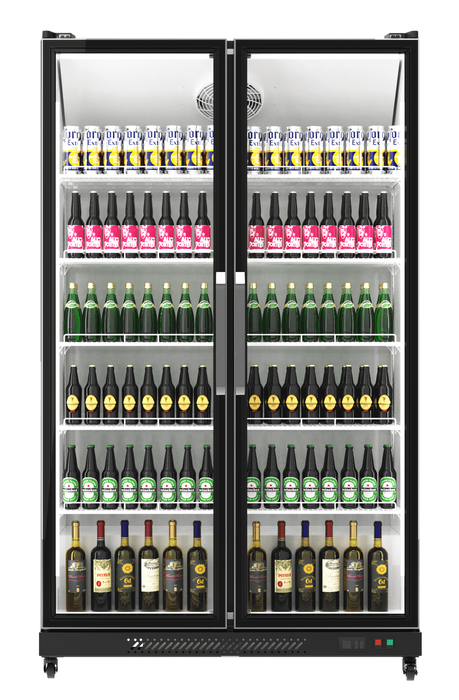 Commercial Refrigerator, Glass Door with LED Lighting - Upright ...