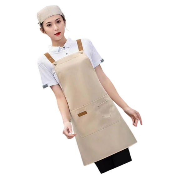 Commercial Restaurant Apron Easy to Clean Fabric 3 Practical Storage ...