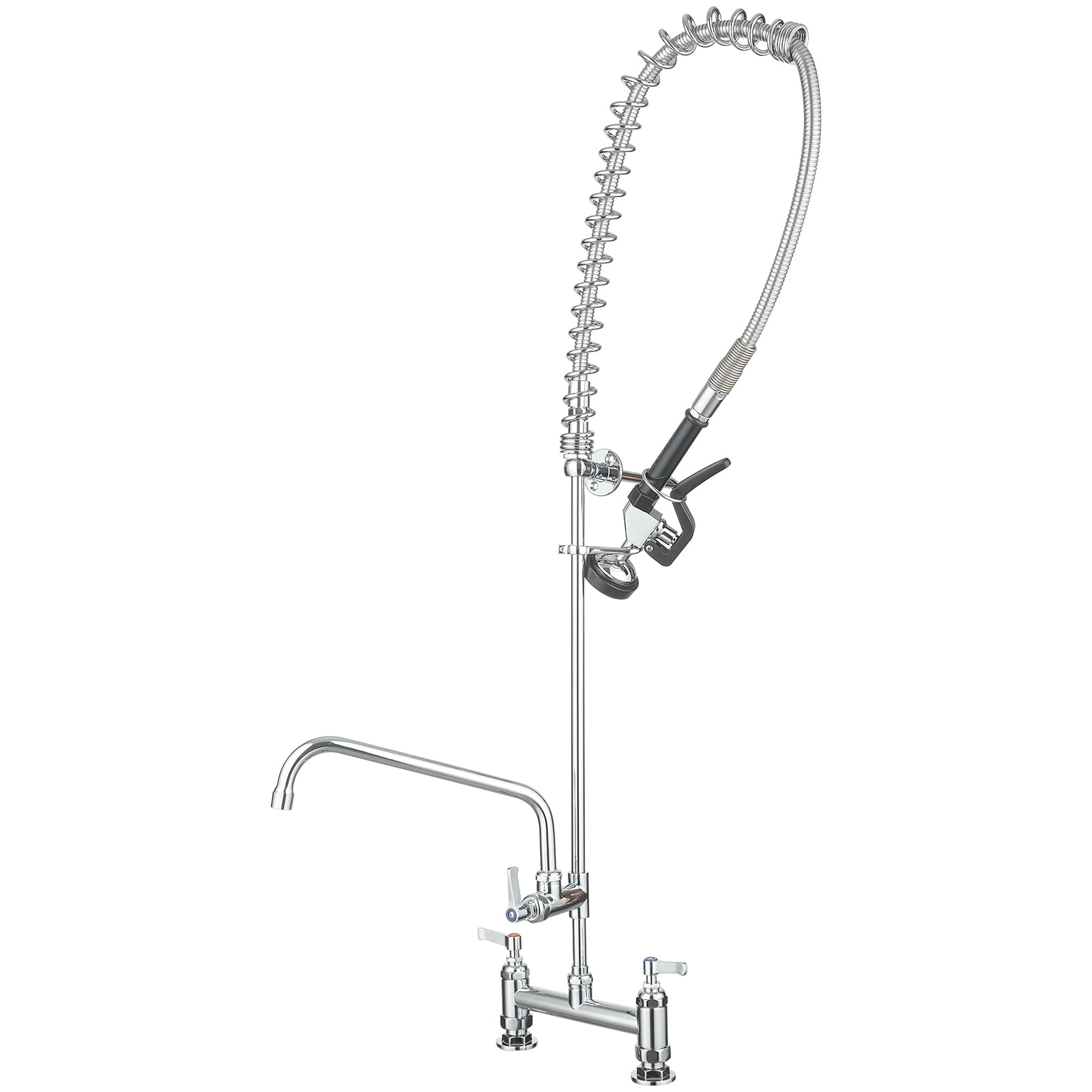 Commercial Restaurant Pull Down 2-Handle Wall Mount Pre-Rinse Spray ...