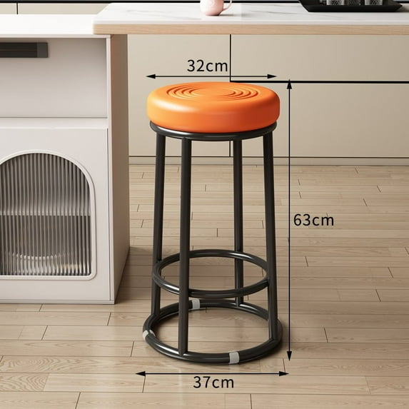 Commercial Round Bar Stool, High Counter Height Stool for Bar ...