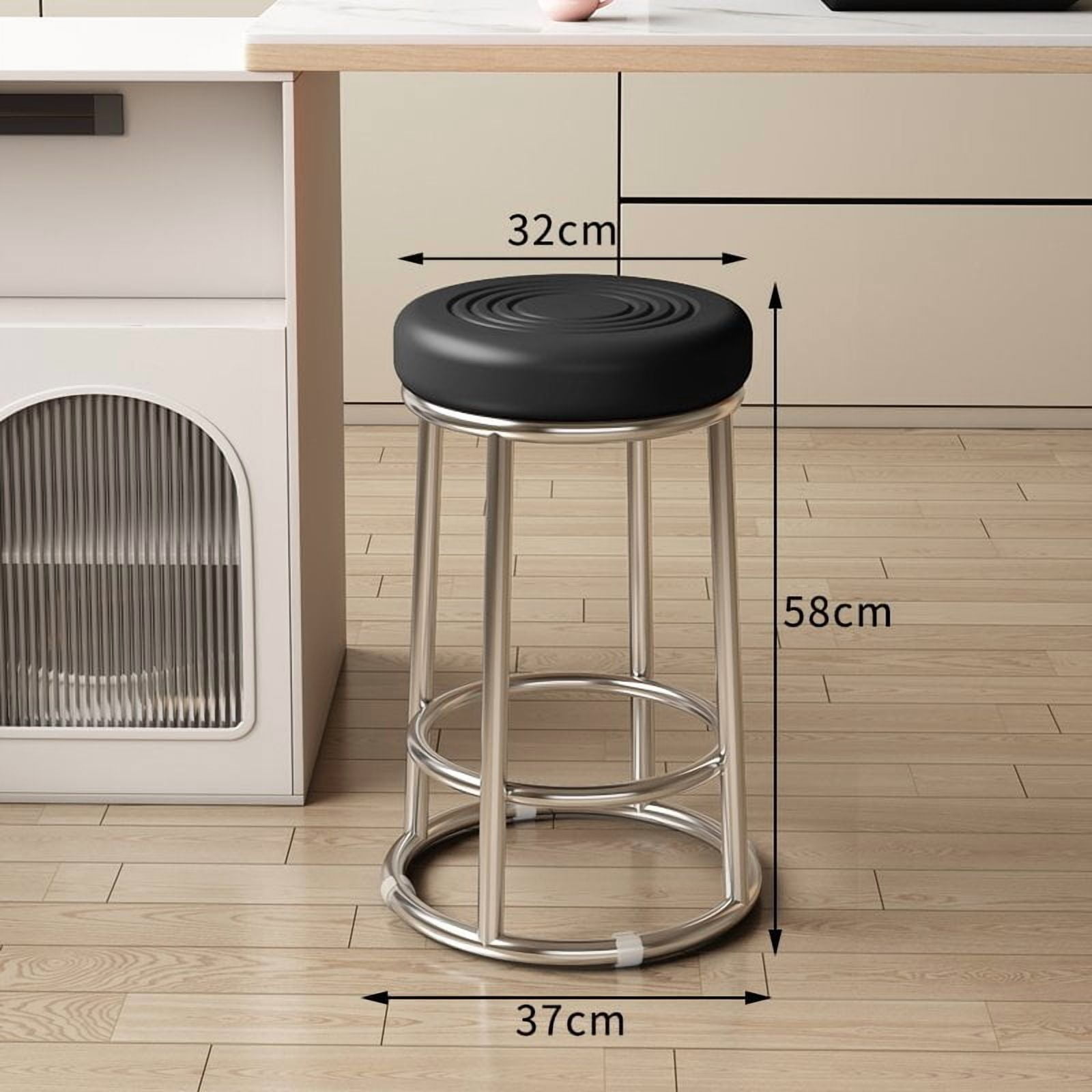 Commercial Round Bar Stool, High Counter Height Stool for Bar ...