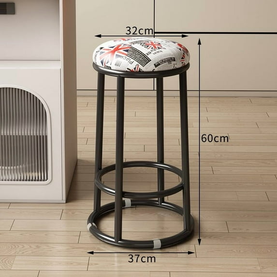 Commercial Round Bar Stool, High Counter Height Stool for Bar ...