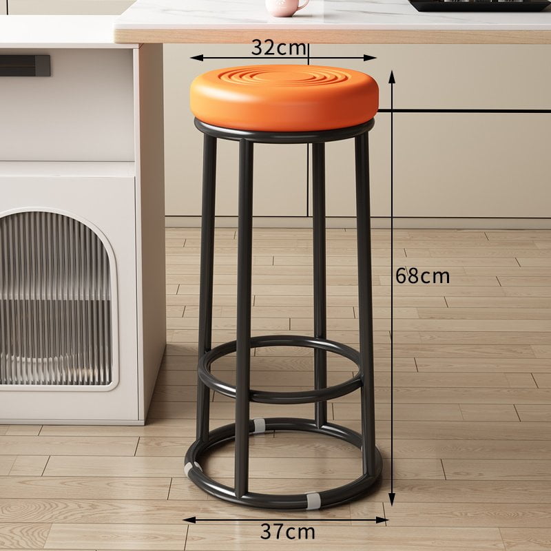 Commercial Round Bar Stool, High Counter Height Stool for Bar ...