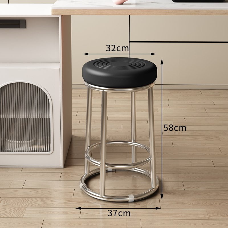 Commercial Round Bar Stool, High Counter Height Stool for Bar ...