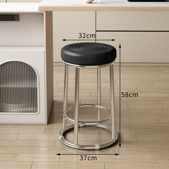 Commercial Round Bar Stool, High Counter Height Stool for Bar ...