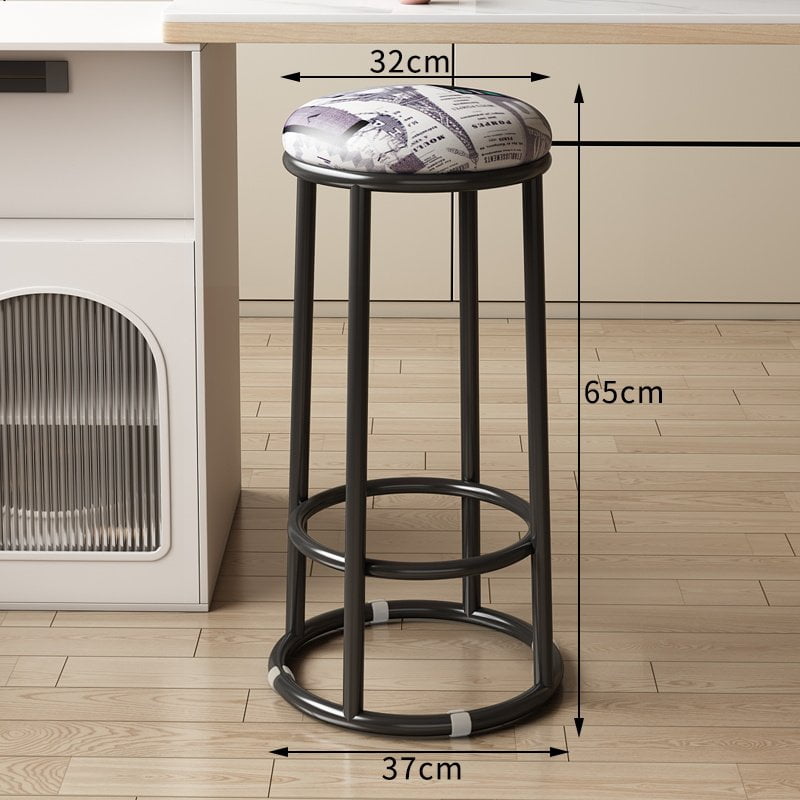 Commercial Round Bar Stool, High Counter Height Stool for Bar ...