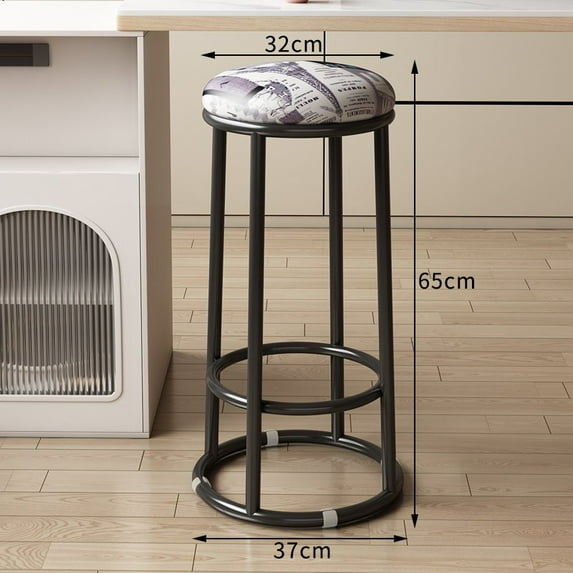 Commercial Round Bar Stool, High Counter Height Stool for Bar ...