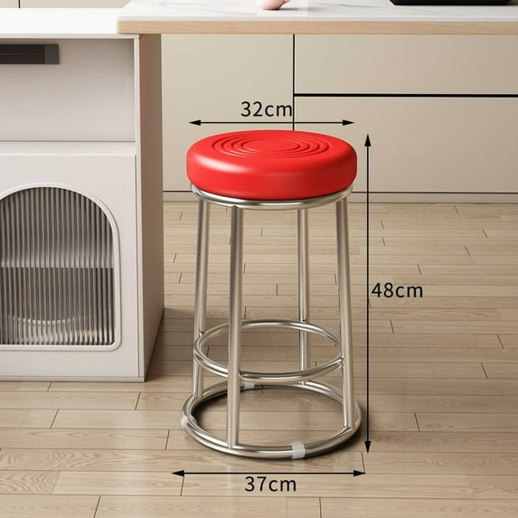 Commercial Round Bar Stool, High Counter Height Stool for Bar ...
