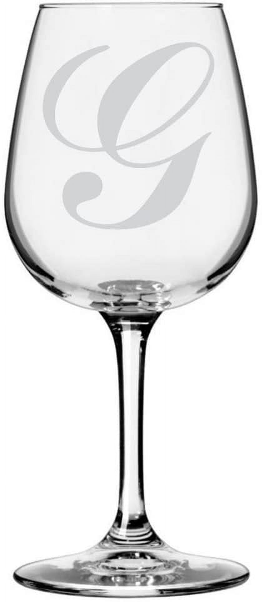 Commercial Script Etched Monogram All Purpose 12.75oz Libbey Wine Glass ...
