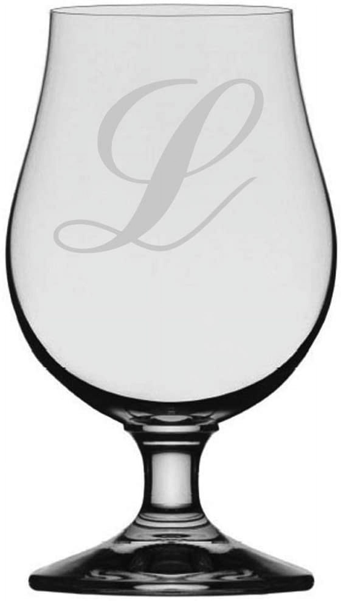 Commercial Script Etched Monogram Glencairn Crystal Iona Beer Glass ...