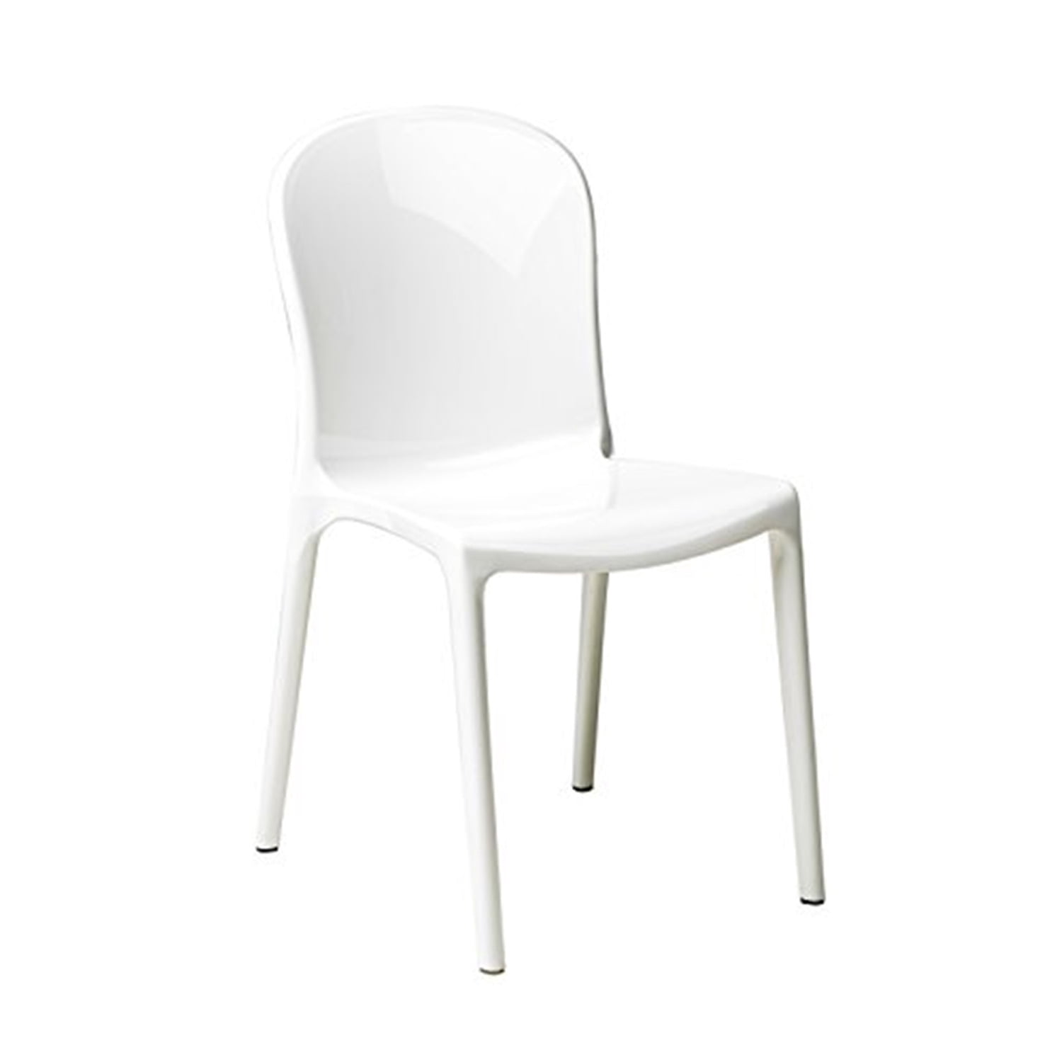 Commercial Seating Products Genoa Polycarbonate Dining Chair - White ...
