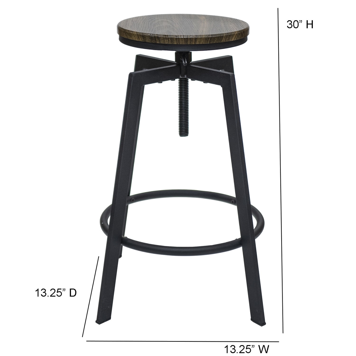 Commercial Seating Products Swivel Backless Bar Stool Chairs, Black ...
